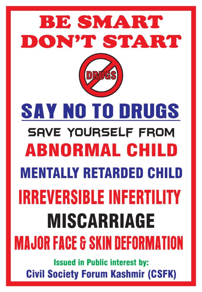 Be Smart, Don’t Start: Civil Society Forum Kashmir Launches Awareness ...